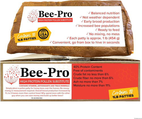 Mann Lake Bee-Pro Patties, Enhanced with Pro Health Digestive Aid ...