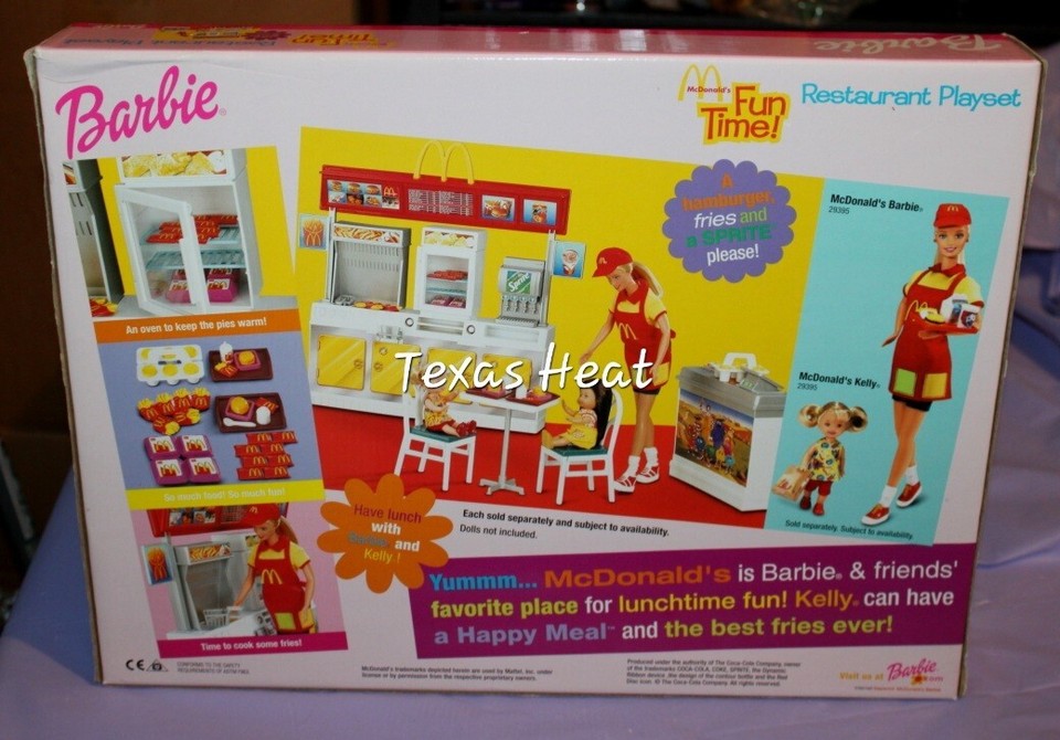 Barbie Fun Time! McDonald's Restaurant Playset VHTF Mattel # 88811 New ...