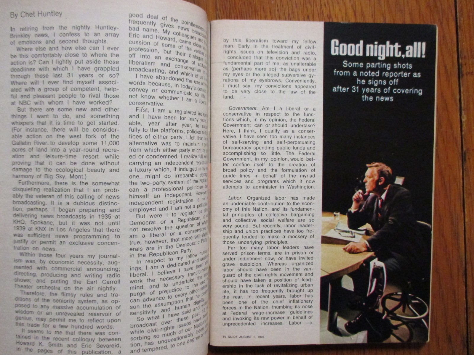 1970 TV Guide(INGA NEILSEN/KACK KLUGMAN/THE ODD COUPLE/JIMMIE RODGERS ...