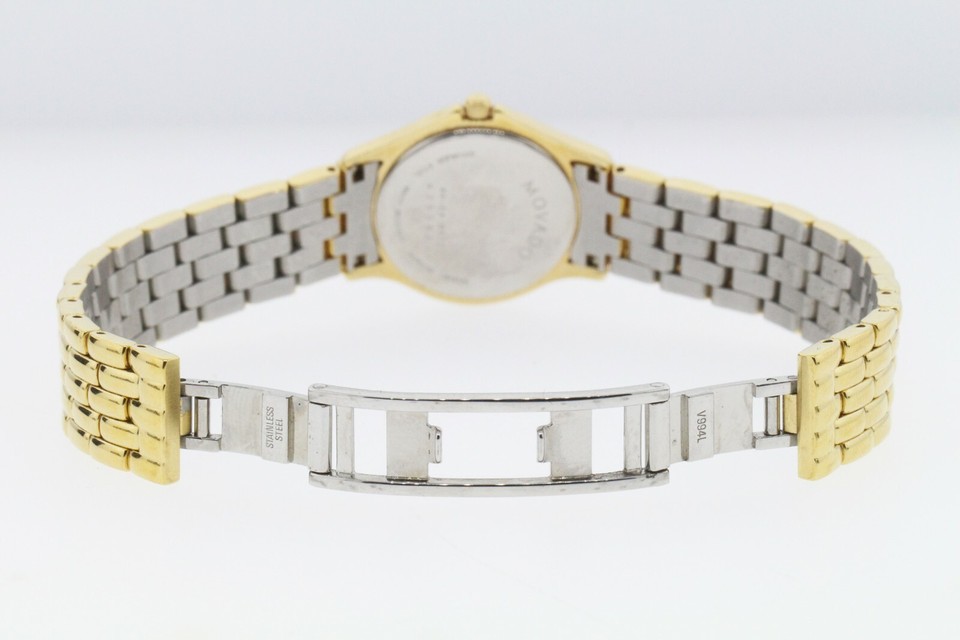 Movado Folio Gold-Tone 23mm Watch w/ Diamond Bezel (0.60 cts) - Model ...