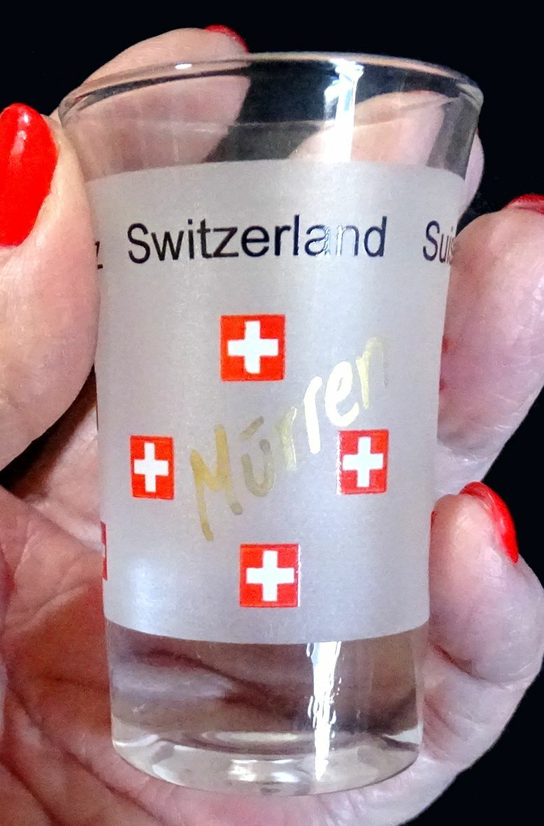 Murren Switzerland Shot Glass Flared Frosted Shooter 2-3/4" Jigger | eBay