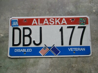 Alaska Disabled Veteran license plate # DBJ 177 | eBay