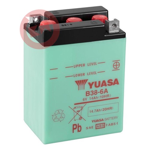 BATTERIA YUASA B38-6A 6V 14AH MATCHLESS 250 350 500 650 250 | eBay