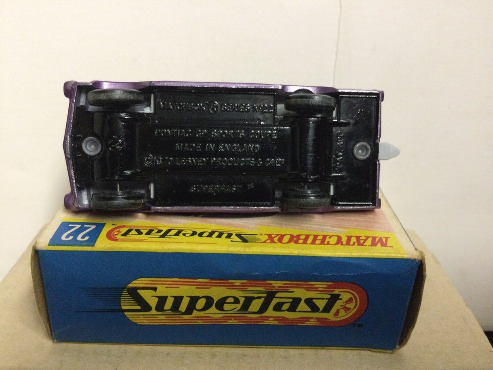 LESNEY MATCHBOX SUPERFAST MB 22A-1 Pontiac Grand Prix, dark purple ...