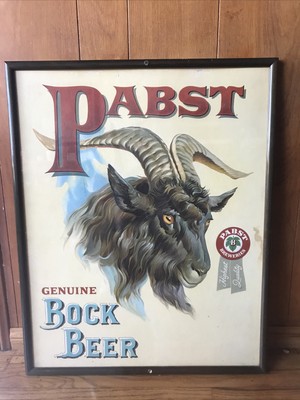 Original 1960's Pabst Genuine Bock Beer Goat Head Poster Framed | eBay