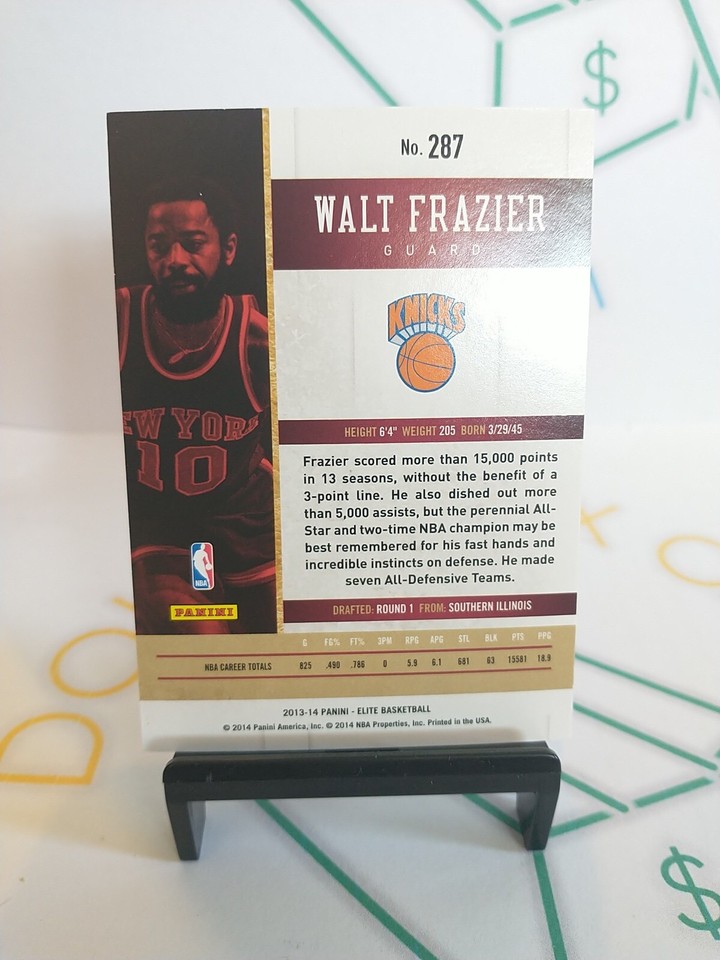 2013-14 Elite New York Knicks Basketball Card #287 Walt Frazier 393/999 ...