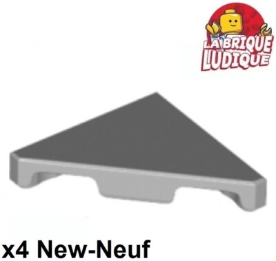 LEGO 4x Tile Plate Smooth 2x2 Corner Triangle Triangular Grey / L B ...