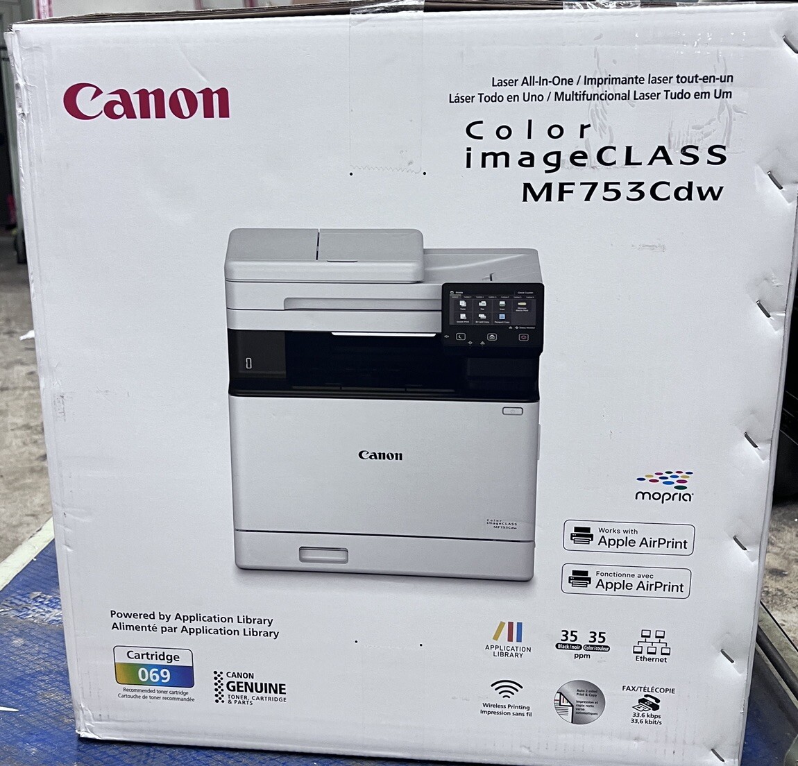 NEW Canon Color imageCLASS MF753Cdw Wireless Color All-in-One Laser ...