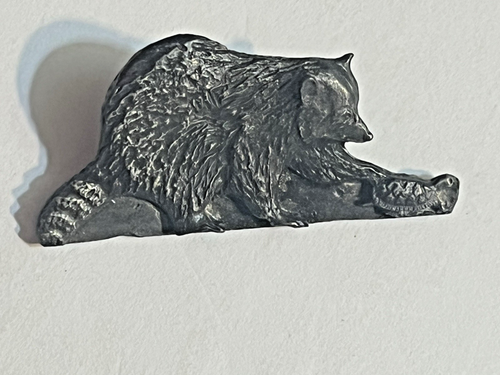 Vintage Sid Bell Alaskan Craftsman Tie Tack Raccoon or Wolverine-Turtle ...