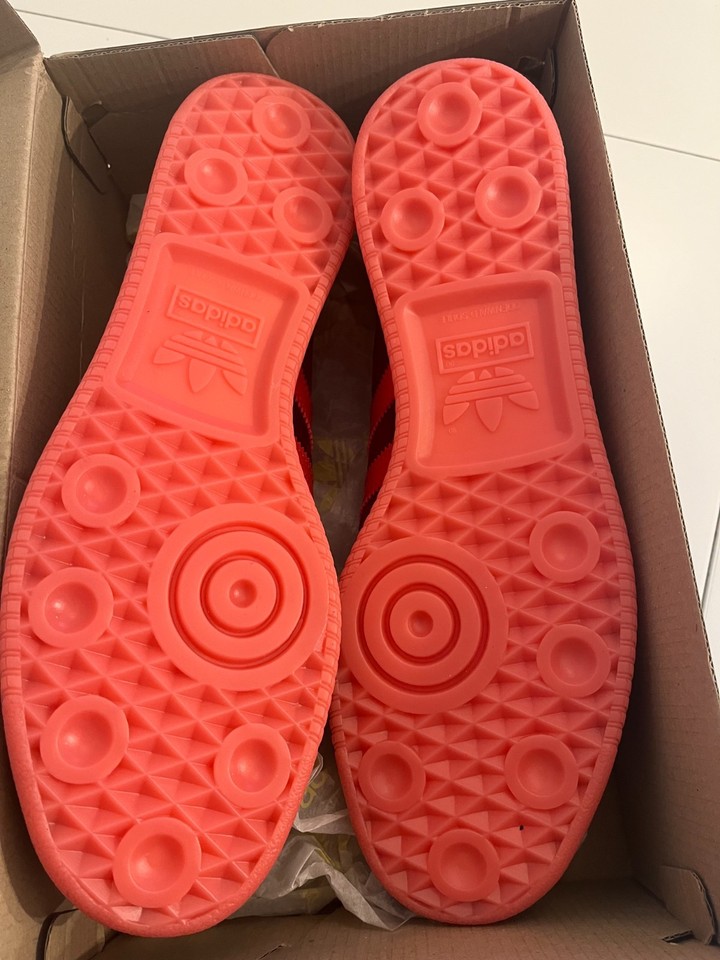 adidas amsterdam red uk 9 deadstock no consortium london berlin samba ...