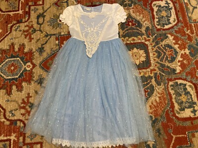 blue and white kids princess dress | eBay