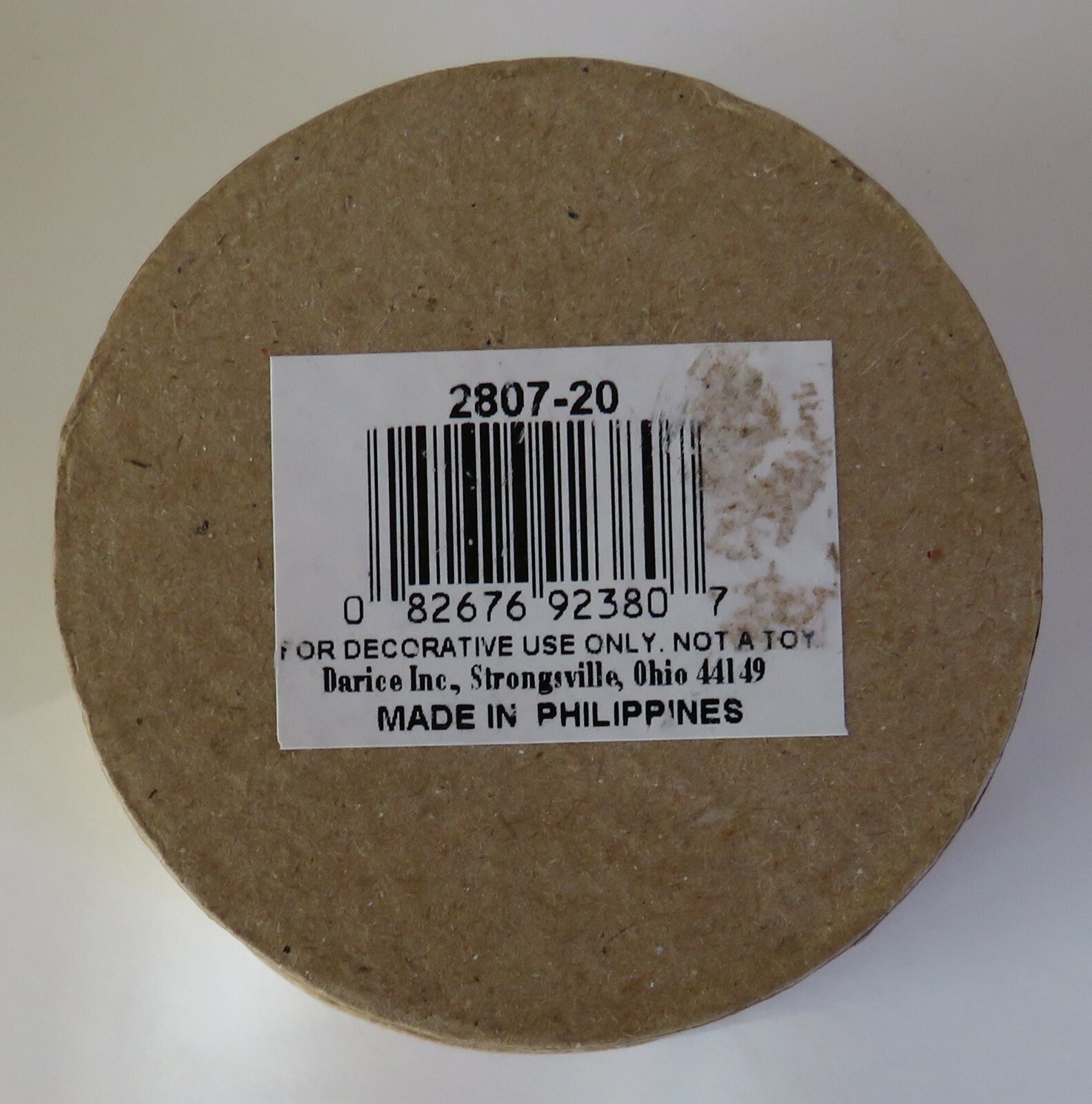 Darice Paper Mache Box 3" Round DIY Craft Storage Decorate Package (2 ...