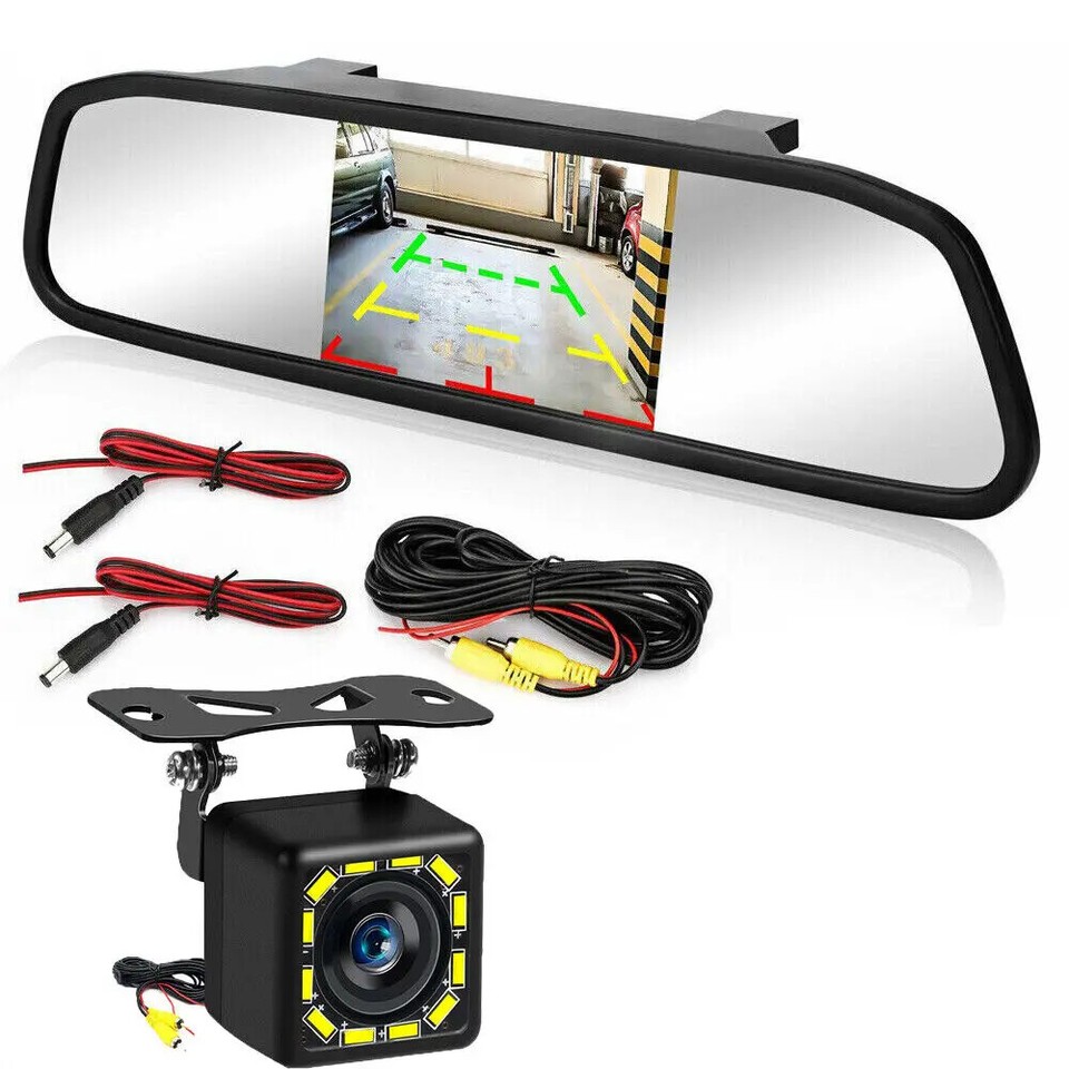Car rear view backup camera parking lot system night vision+4.3 ...