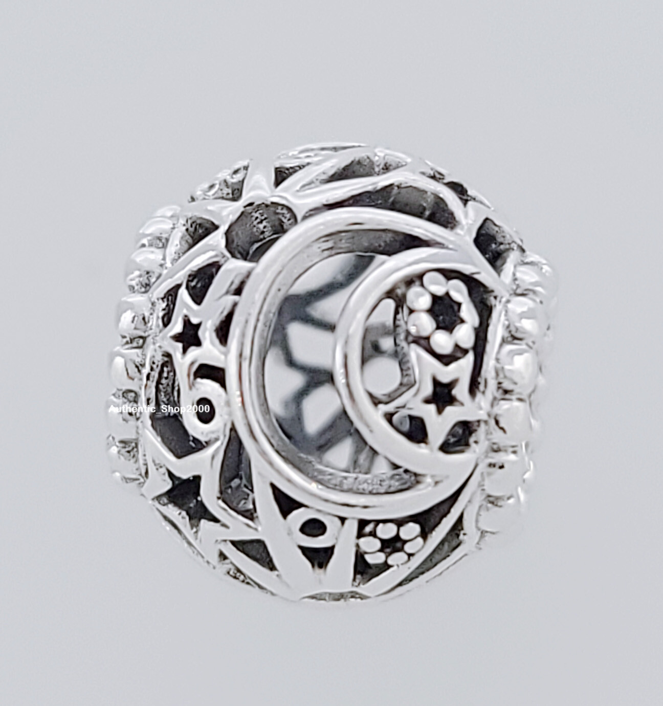 NEW 100% Authentic PANDORA 925 Silver Sun, Stars & Moon Openwork Charm ...