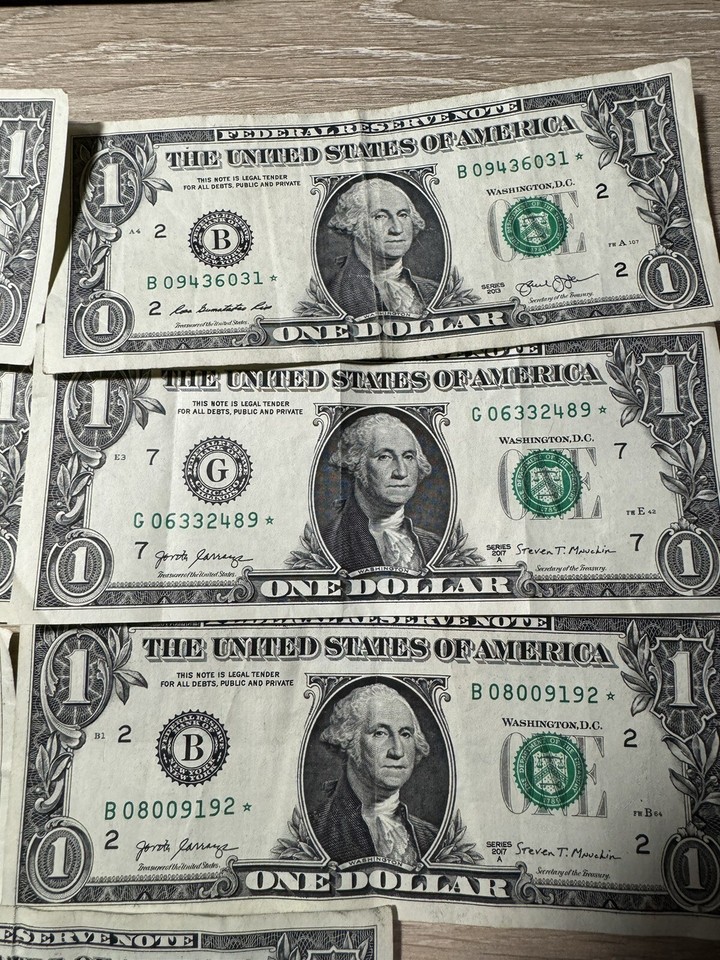 (2) 2013 w (5) 2017 (ONE DOLLAR) DUPLICATE *STAR* NOTE BILLS | eBay