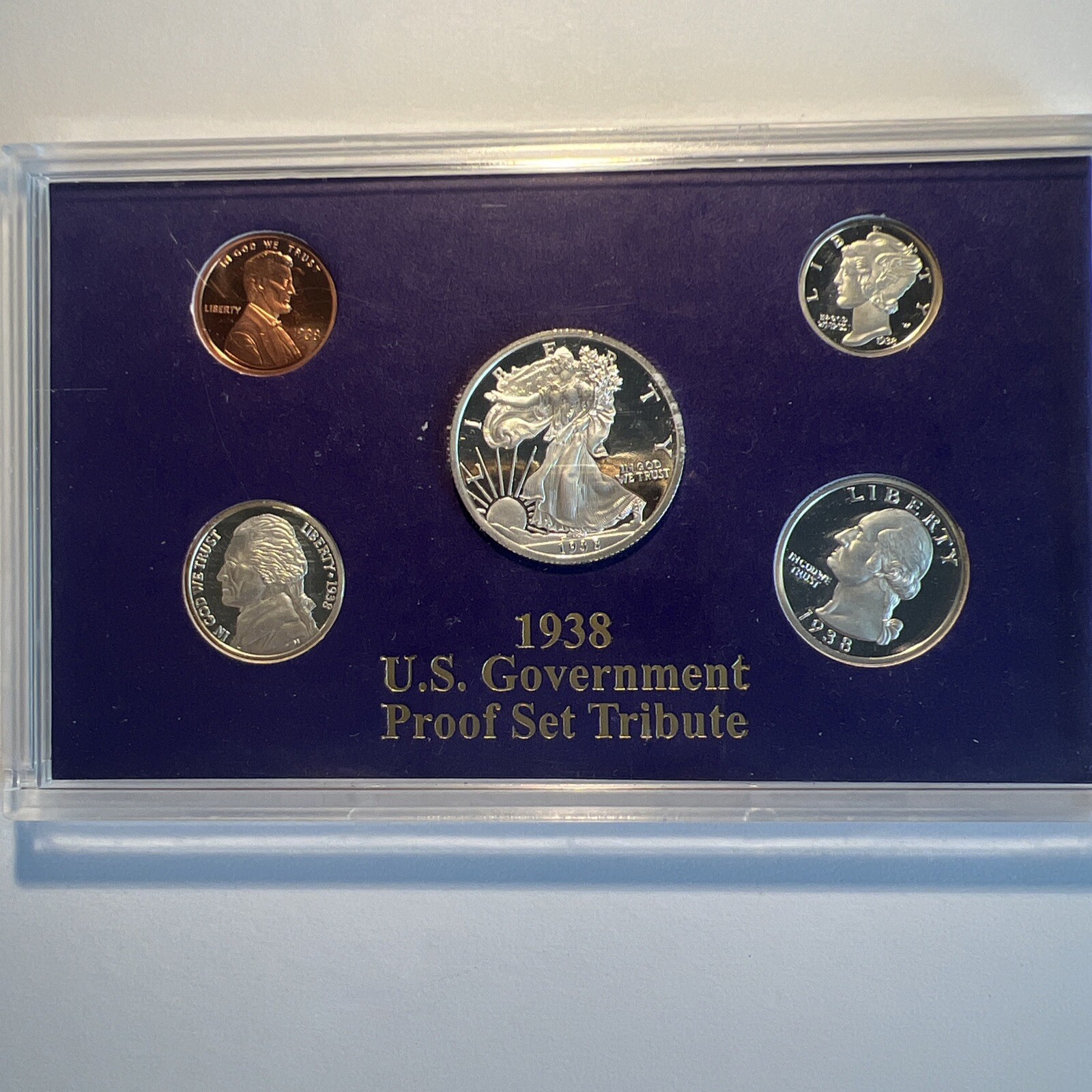 1938 US Government Tribute Proof Silver Set .999 National Collector ...
