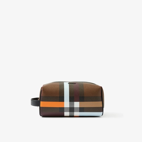 Brand New and Genuine Burberry Check and Leather Travel Pouch | eBay
