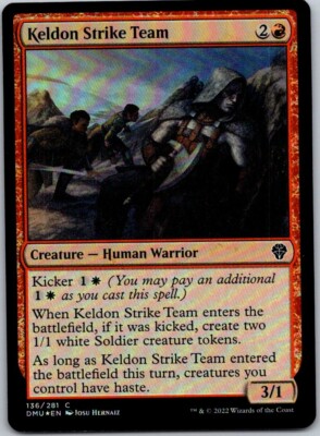 Magic the Gathering Keldon Strike Team Dominaria United Foil MTG Free ...