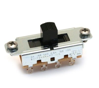 (1) Switchcraft Black 3-way Slide Switch for Fender Mustang® Guitar EP ...