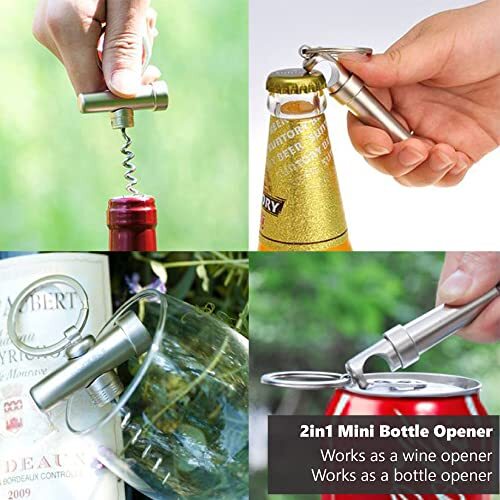 Mini Keychain Corkscrew Tool, Small Key Ring Wine Opener, Emergency ...