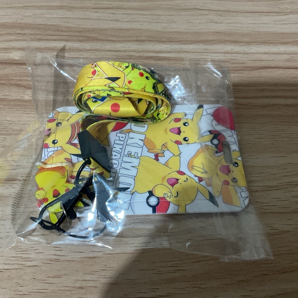 Pikachu Pokemon Identity Card/bus Pass Holder With Lanyard New in Bag ...