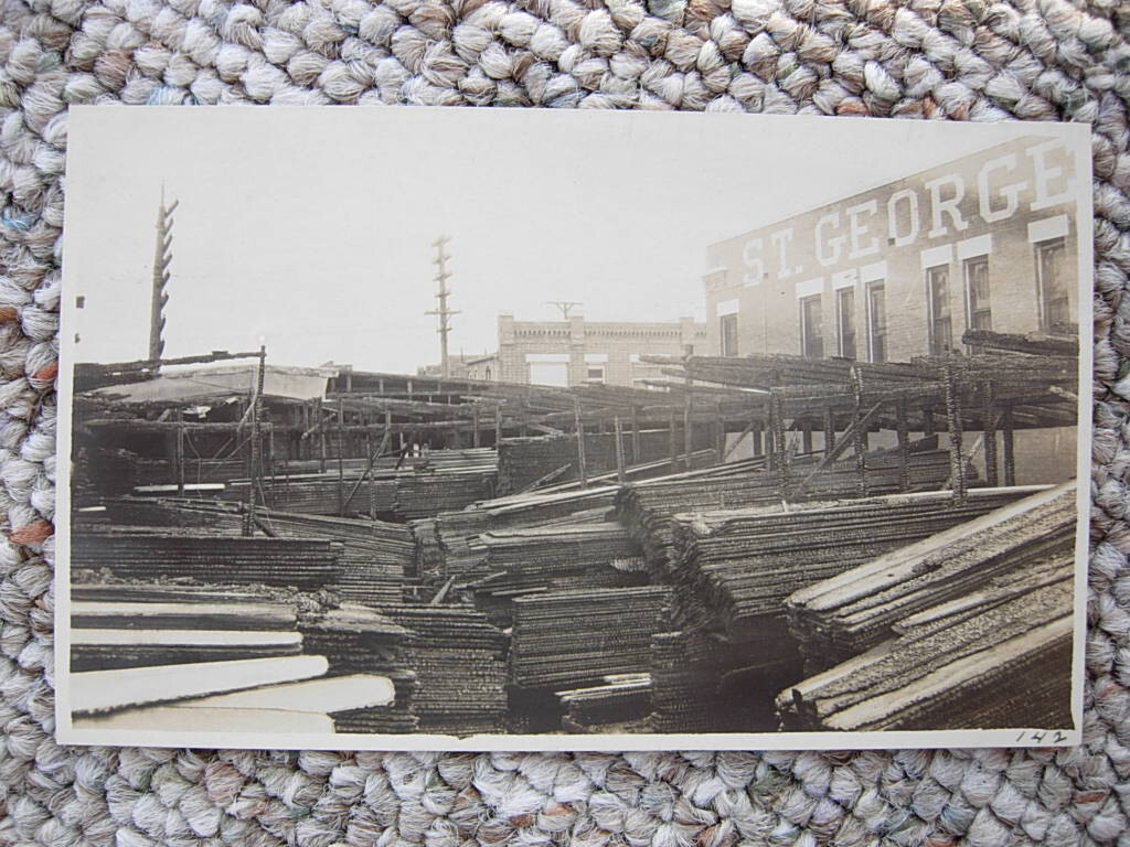 3 RPPC-MUSKOGEE OK-MINNETONKA LUMBER CO FIRE-APRIL 1911-OKLAHOMA REAL ...