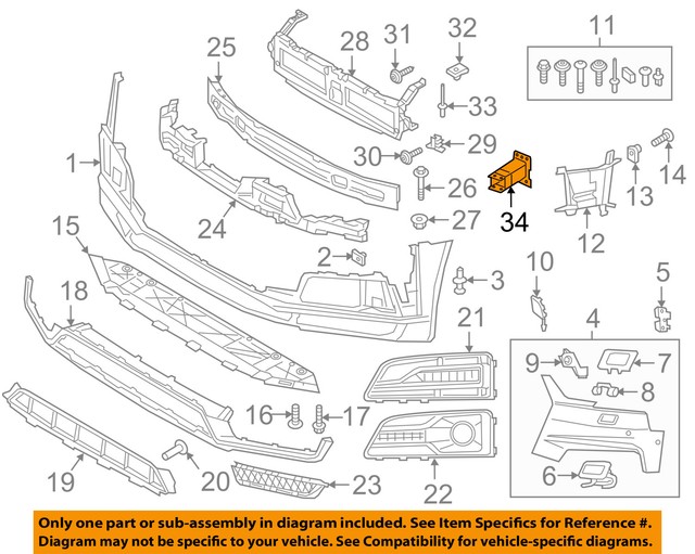 2017-2018 Audi A4 Front Reinforcement Bar Factory OEM for sale online ...