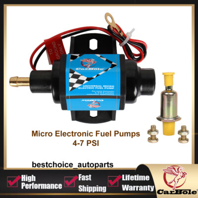 Universal Electric Inline Fuel Pump Carburetor 4-7 PSI 32 GPH Gasoline ...
