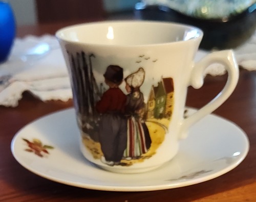 Vintage Royal Schwabap Cup & Saucer Dutch Boy & Girl | eBay