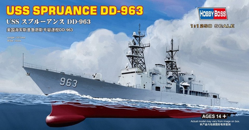Hobby Boss USS Spruance DD-963 Boat Model Building Kit | eBay