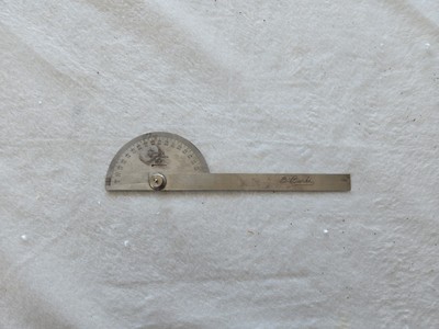 Vintage Starrett No. 19 Protractor 0-180° Machinist Tool Angle Finder ...