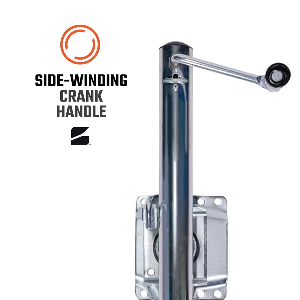 Trailer Jack Boat RV Swing Away Camper Wheel Bolt On 1000 lbs Side ...