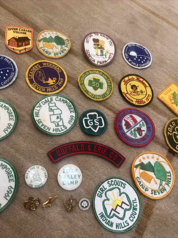 Lot Of Various Vintage Girl Scout Patches Pins & Buttons | eBay