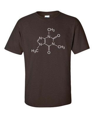 Caffeine Molecule Coffee Drinker Sheldon Cooper Science Men's Tee Shirt ...