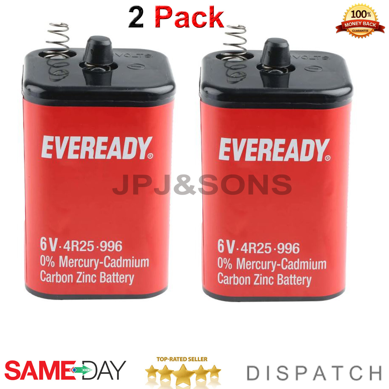 Eveready Pj996 4r25 996 6v Lantern Battery Energizer Original /Brand ...