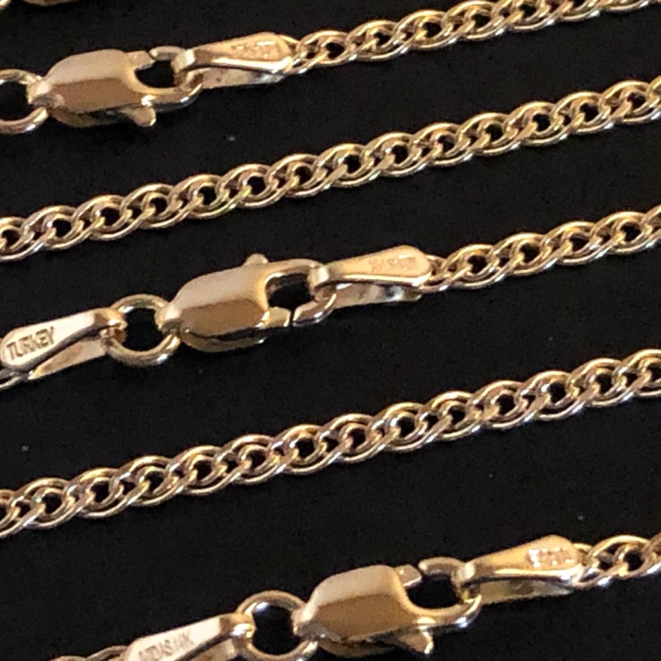 14 k Solid Yellow Gold 2.50mm Grand Nonna Chain Necklace 16”,18”,20”,22 ...