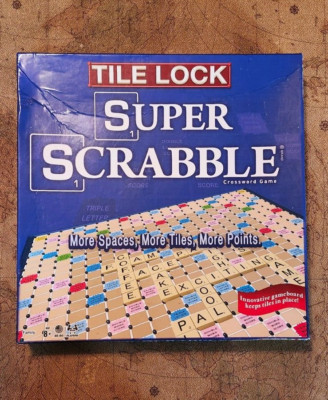 RARE Tile Lock Super Scrabble Board Game Collectors 2016 Hasbro ...