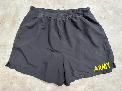 MEDIUM - Men's APFU Shorts Army Black and Gold PT Physical Fitness ...