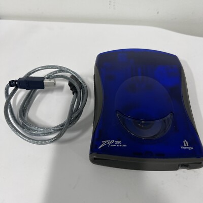 Genuine Iomega Zip 250 Zip Drive [Z250USBPCMBP] w/ USB Cable | eBay