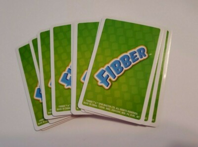 Spin Master FIBBER Board Game Replacement Card Deck COMPLETE 24 Cards ...