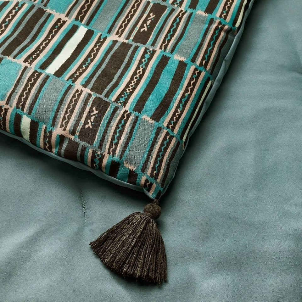 Full/Queen Jungalow Sun in Water Comforter & Sham Set Teal Opalhouse | eBay