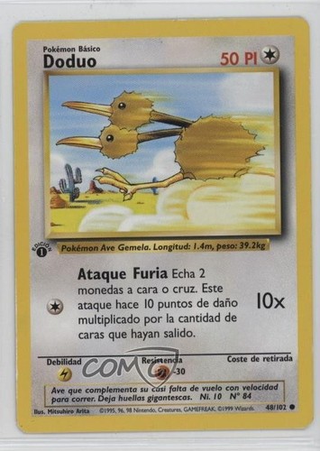 Doduo Spanish 1st Ed. Pokemon Base Set #48 1999 | eBay