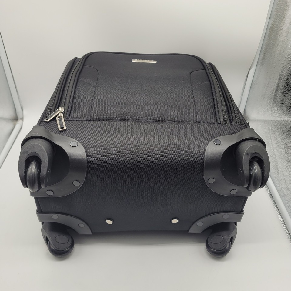 Samsonite Underseat Carry-On Spinner Luggage USB Port Jet Black One ...