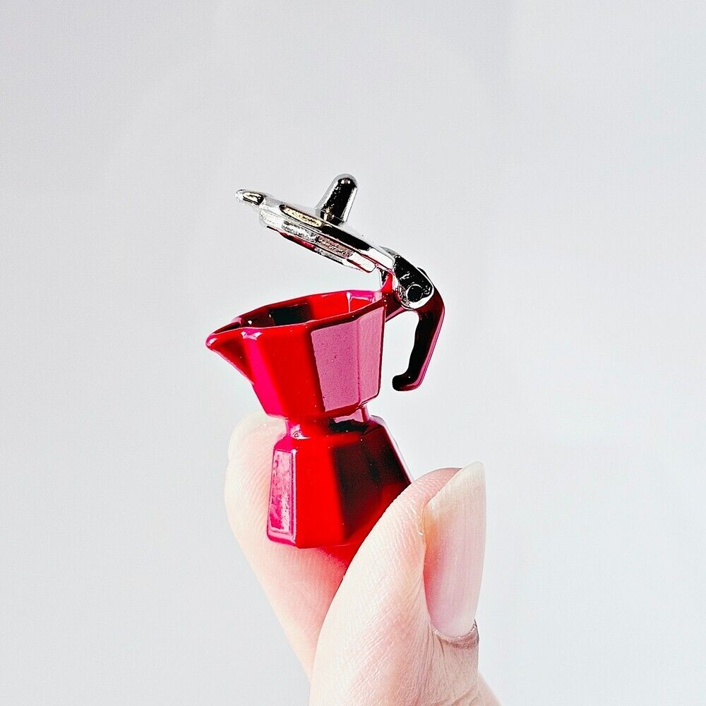 Miniature Coffee Machine Moka Pot Set Appliance Realistic Dollhouse ...