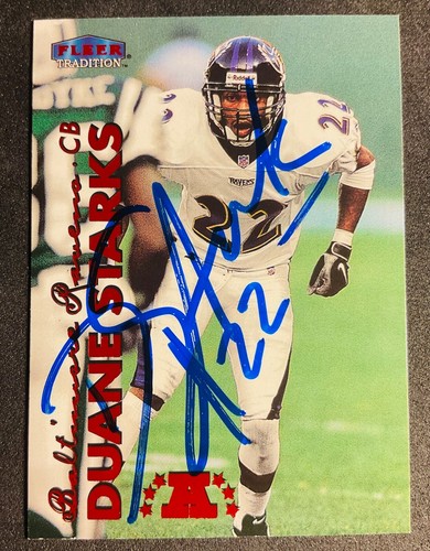 Baltimore Ravens Super Bowl XXXV Champ DUANE STARKS autograph signed ...