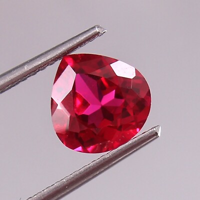 AAA Grade Natural Mozambique Blood Red Ruby Heart Cut Loose Gemstone 2. ...