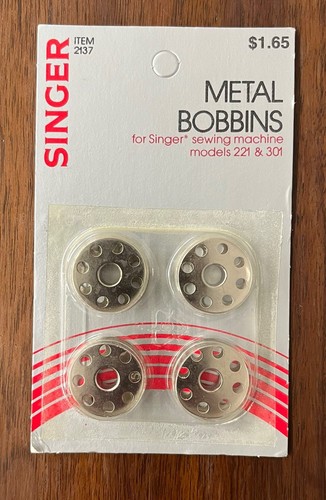 Vintage Singer Metal Bobbins For Singer Models 221 & 301 Machines Item ...
