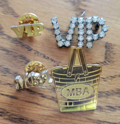 SET OF 4 LONGABERGER BASKET GOLD PLATED VIP AND MBA LAPEL PINS | eBay