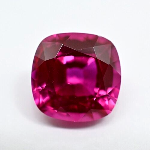 Certified Natural Burma Rose Red Ruby 6.85 Ct Cushion Shape Loose ...