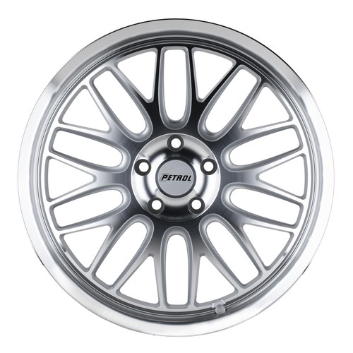 Petrol P4C 17X8 5X115 40 76.10 SILVER W/ MACHINED FACE & LIP Wheel/Rim ...
